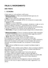 Restaurazione e moti rivoluzionari - Docsity