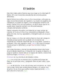 Riassunto del libro El ladron, - Docsity