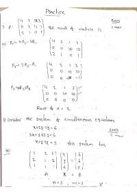 Linear algebra solved problems class notes - Docsity