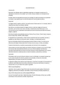 Identidad nacional, esanyo - Docsity