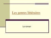 Les différents types de romans et leurs caractéristiques - Docsity