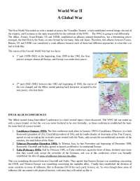 World War II (class notes) - Docsity