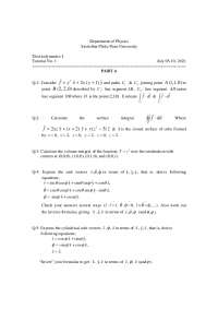 Electrodynamics tutorial assignment - Docsity