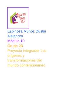 Proyecto integrador módulo 10 - Docsity