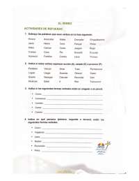 Ejercicios del verbo en 6 de primaria | Ejercicios de Lengua y ...