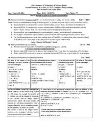 Computer science-2nd year course - Docsity