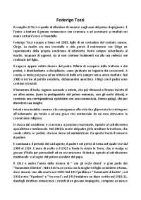 Riassunto Federigo Tozzi - Docsity