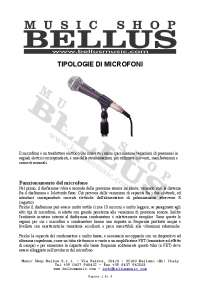 Tipologie di Microfoni - Docsity