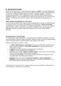 Romanticismo e leopardi | Temi di Italiano - Docsity