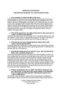 SEMINAR 2 “THE WITCH’S HUSBAND” BY JUDITH ORTIZ COFER - Docsity