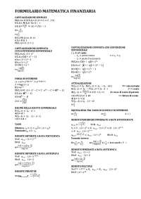 Formulario matematica finanziaria - Docsity