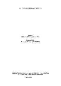 KEYPAD MATRIX 4x4 WITH PROTEUS - Docsity