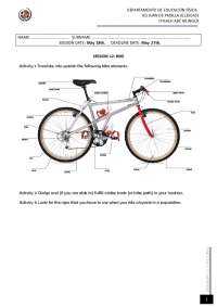 Trabajo sobre la bicicleta y educación Vial. - Docsity