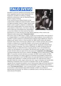 Italo Svevo, vita e opere - Docsity