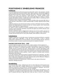 Positivismo e simbolismo francese - Docsity