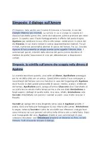 Simposio - il dialogo sull'amore - Platone - Docsity