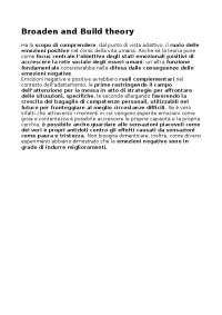 Broaden and build theory - Docsity