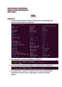 Exercice de system d'exploitation | Exercises Operating Systems | Docsity