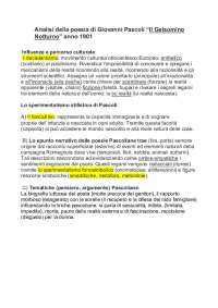 Analisi della poesia di Pascoli - Docsity