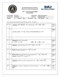 Differential Equation Solved Paper. - Docsity