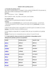 Adjectif verbal et participe présent - Docsity