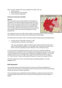 Towards WW2 - Nazis revanchism, British appeasement during 1930s ...