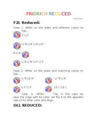 Resolver el cubo mediante Fridrich Reducido - Docsity
