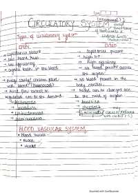 Biology - Circulatory System complete handwritten notes - Docsity