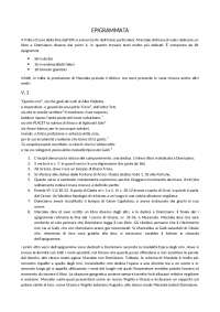 Marziale epigrammi V, 1-2-34-37; X, 61 | Appunti di Letteratura latina | Docsity