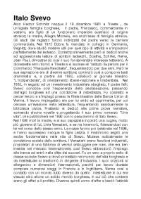 Vita e opere di Italo Svevo - Docsity