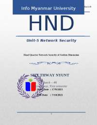 Network Security Assignment | Assignments Network security | Docsity
