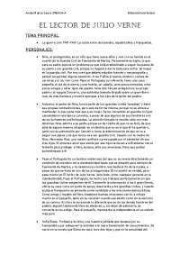 Esquema el lector de julio verne | Resúmenes de Lengua y Literatura ...