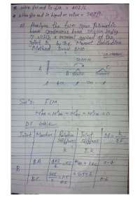 Civil Engineering - Moment Distribution Method Problems Handwritten ...