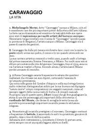 Caravaggio riassunto - Docsity