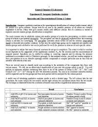 General Chemistry II Laboratory - Docsity