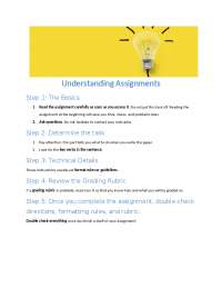 Understanding Assignments - Docsity