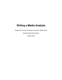 Writing a Media Analysis - Docsity