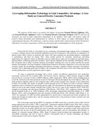 General electric case study analysis - Docsity