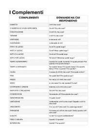 I Complementi (principali) - Docsity