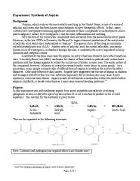 Experiment: Synthesis of Aspirin - Docsity