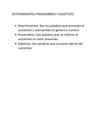 Determinantes pronombres y adjetivos | Apuntes de Lengua y Literatura ...
