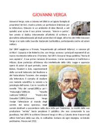 Giovanni Verga: vita e opere - Docsity