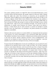 Analisis Soneto XXIII de Garcilso de la Vega - Docsity