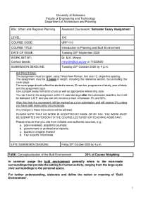 URP 110 Semester Assignment 2020.pdf - Docsity