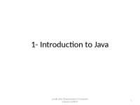 Introduction of java language - Docsity