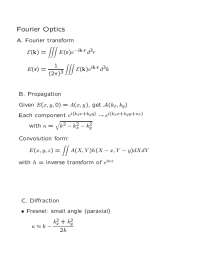 Review of Fourier optics - Docsity