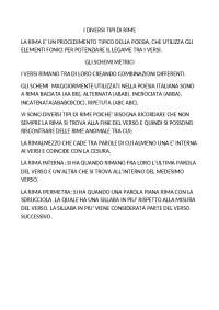 I DIVERSI TIPI DI RIME - Docsity