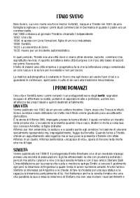 Italo Svevo: vita, opere, pensiero e analisi - Docsity