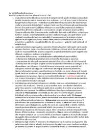 Analisi del processo + mappatura del processo | Appunti di Corporate ...