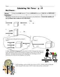 Net force calculations | Study notes Physics | Docsity